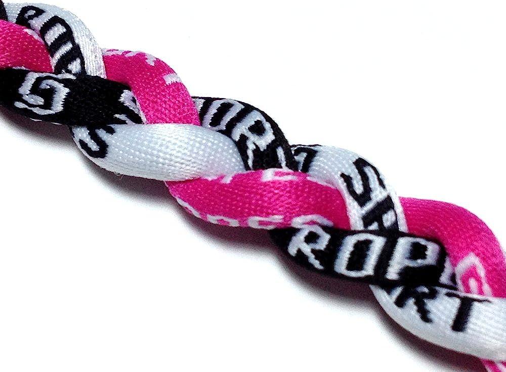Sport Ropes Triple Titanium Necklace - Pink/Black/White - 18 | Buy Now ...