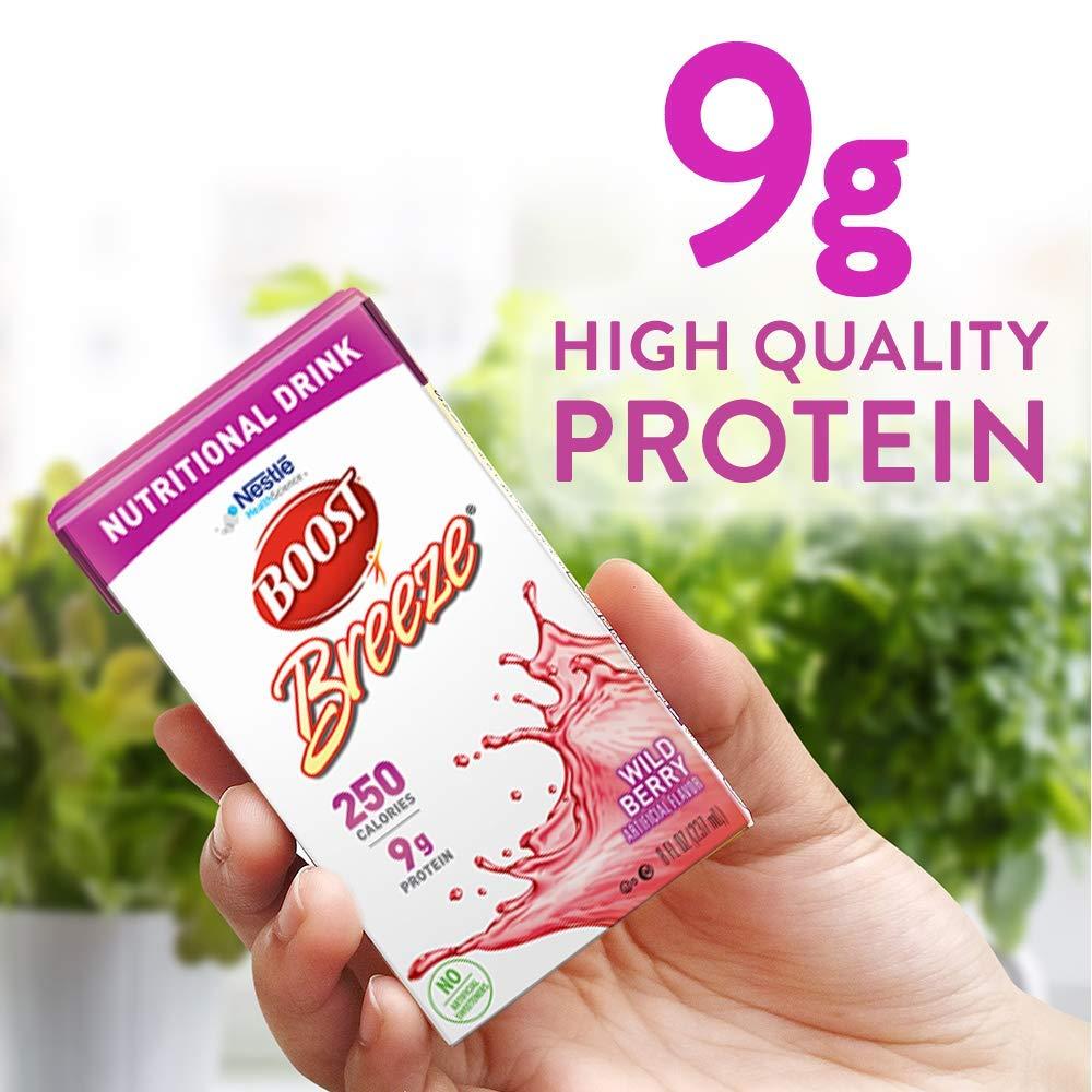 Boost Breeze Wild Berry Nutritional Drink 8oz x 27 Pack - Delicious ...