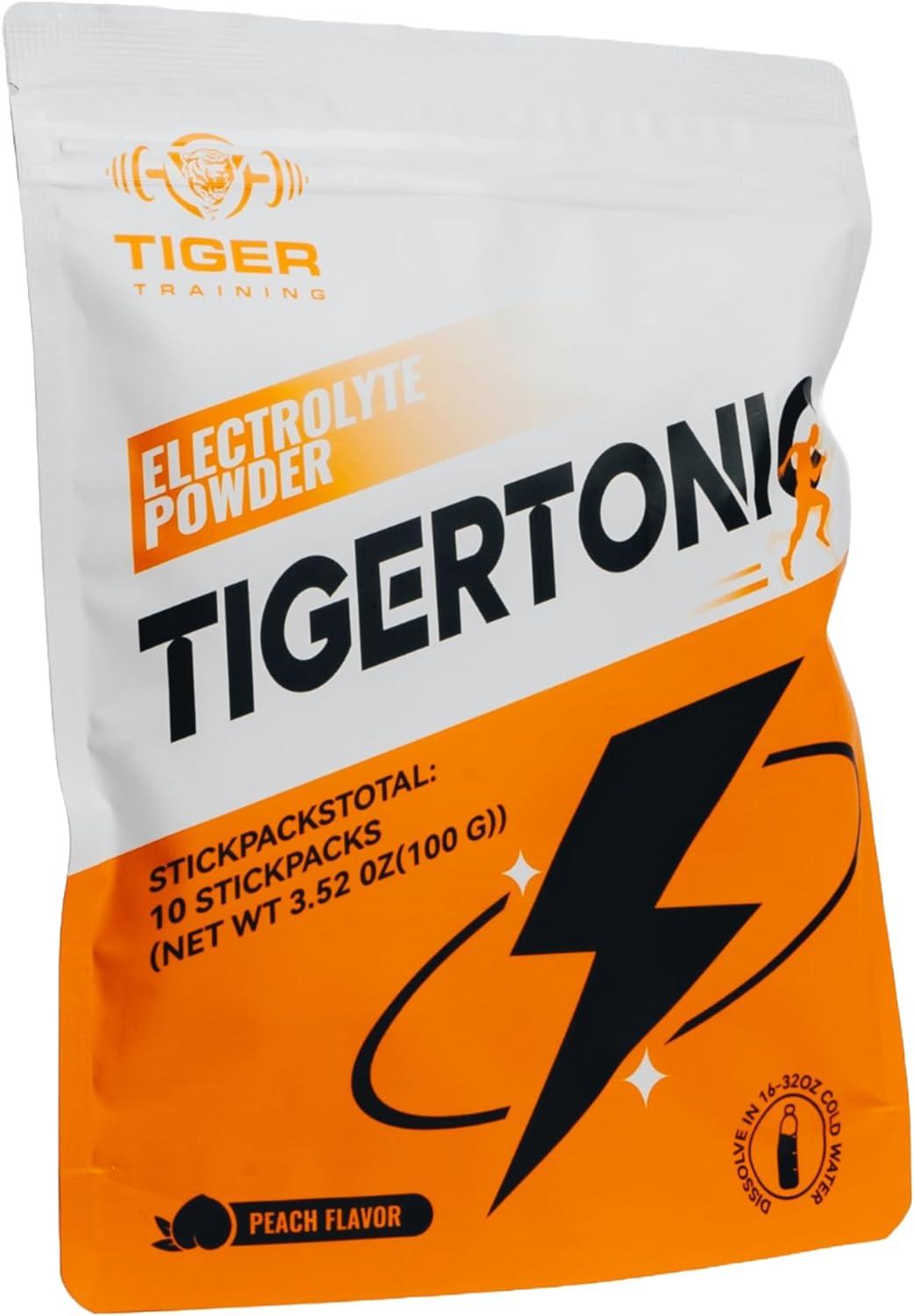 Peach Tiger Tonic Electrolyte Sachets 10 Sticks - Rapid Rehydration ...