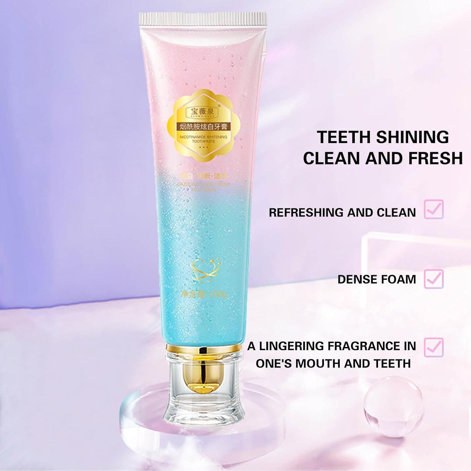 Nicotinamide Dazzle White Toothpaste - Probiotic Stain Removal ...