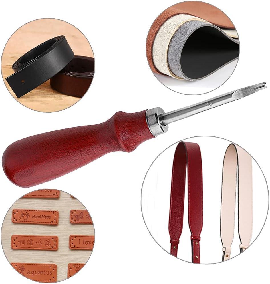2-Piece Leather Edge Skiving Beveler Craft Tool Set - 1.0mm & 1.5mm ...