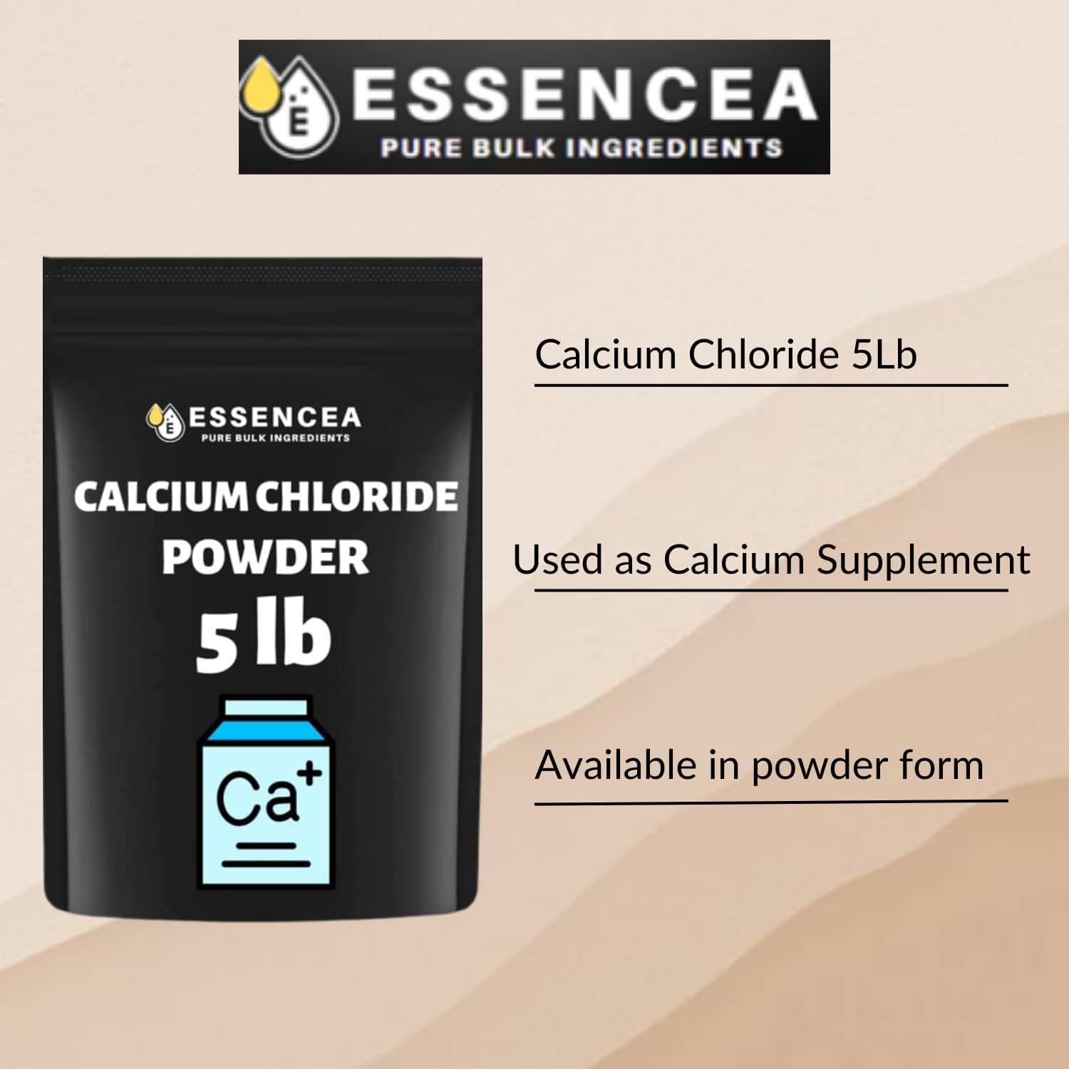 Essencea Pure Bulk Ingredients Calcium Chloride Powder - 5lb Bag | Pure ...