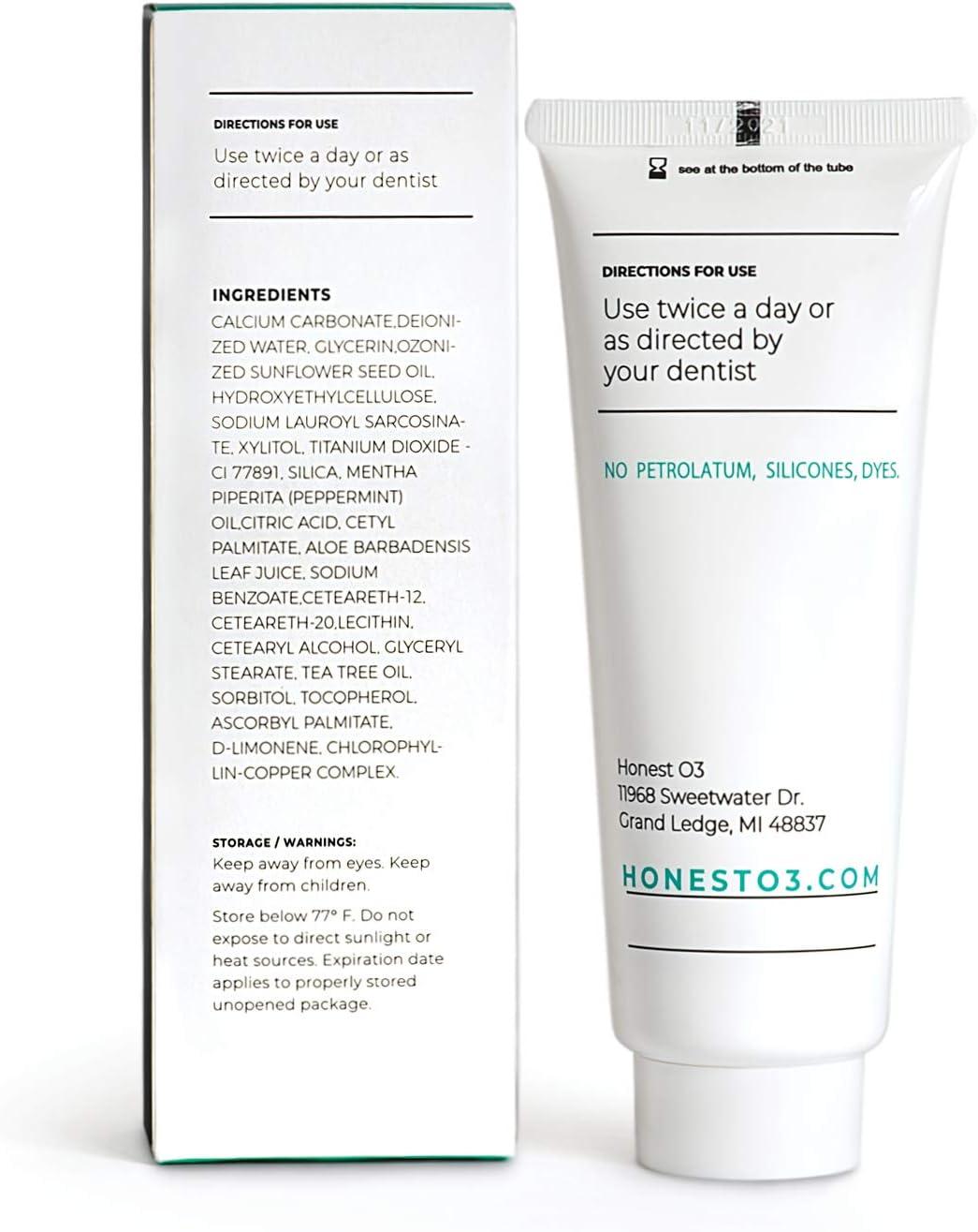 Honest O3 Dental Paste | Ozone Oil Infused Toothpaste | Flouride-Free ...