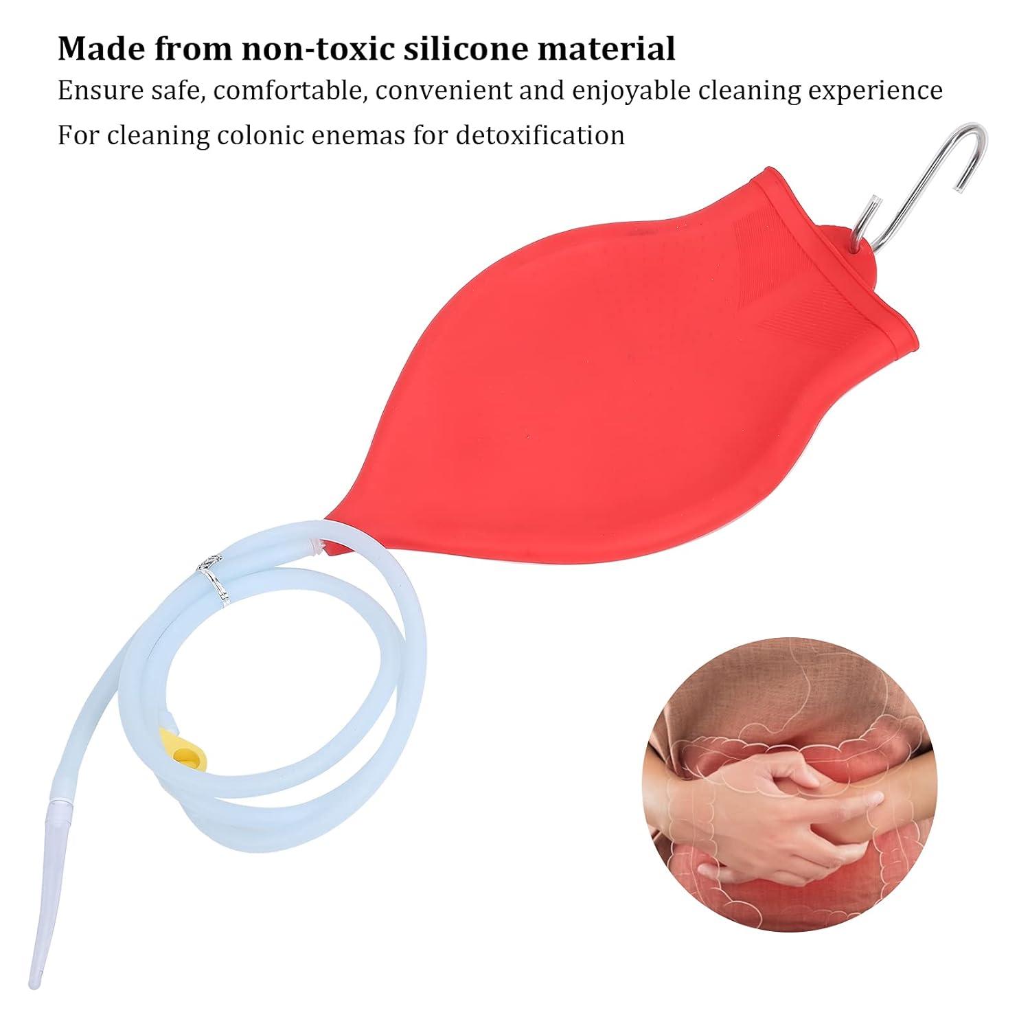 Reusable 3-Liter Coloring Bag Kit - Silicone & Rubber Enema Cleaner for ...
