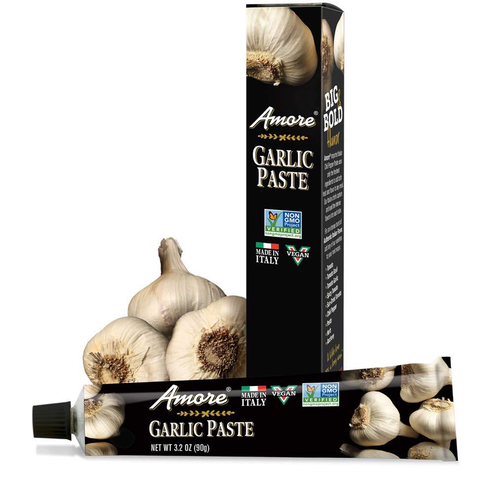 Amore Vegan Garlic Paste - Non-GMO, Made in Italy, 3.2 oz Tube | Buy ...