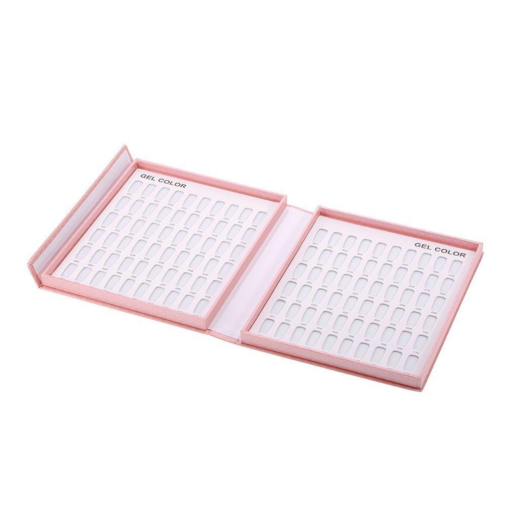 120 Colors Nail Gel Polish Display Chart with Pink Tips | Nail Polish ...