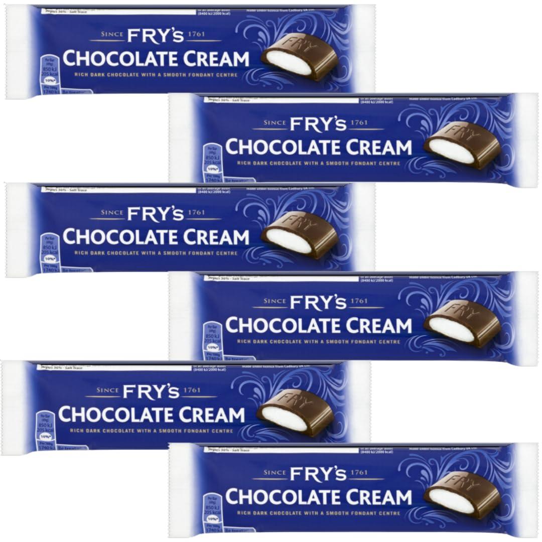 Chocolate Cream Bar Bundle With Frys Chocolate Cream Bar 49g (6 Pack ...