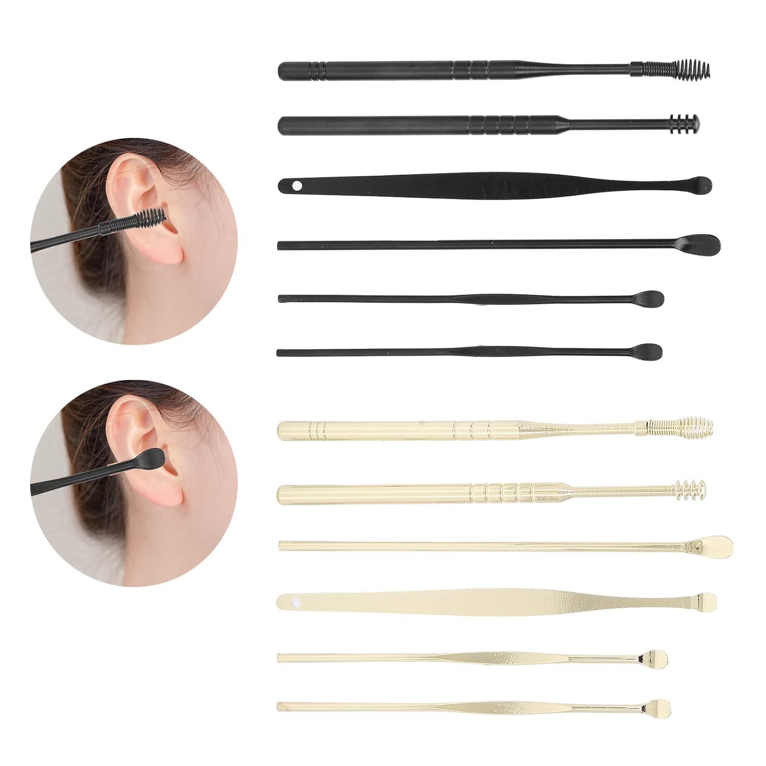 Salon Shear Holder & Ear Pick Set - Earwax Removal Kit, Spiral Ear Wax ...