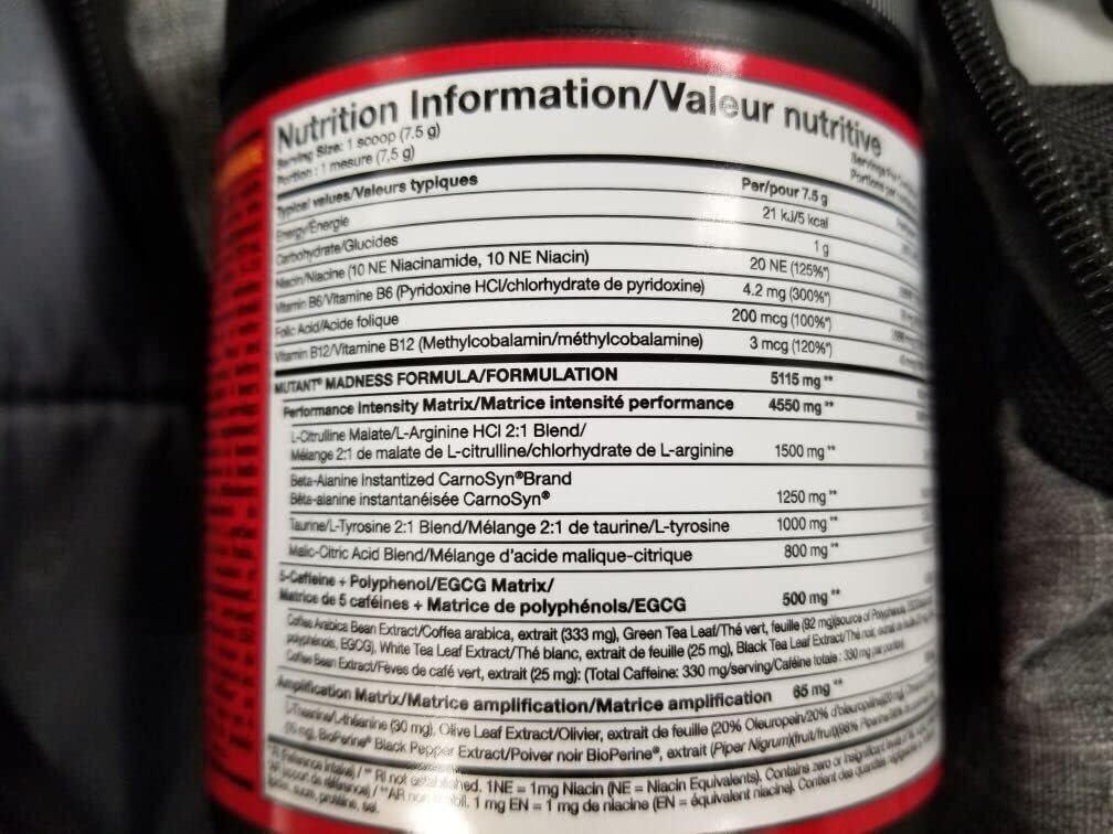 Mutant Madness | Double Pre-Workout Bundle | Madness Blue Raspberry 225 ...