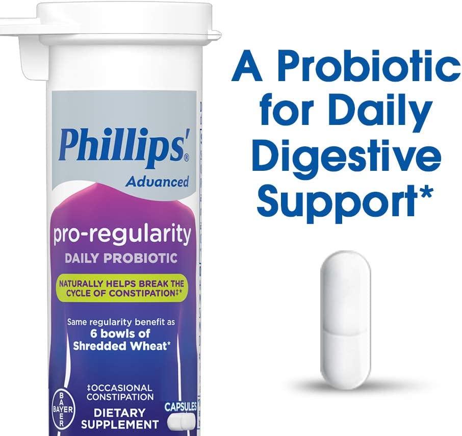 Phillips Pro-Regularity Daily Probiotic - 24 Vegetarian Capsules for ...