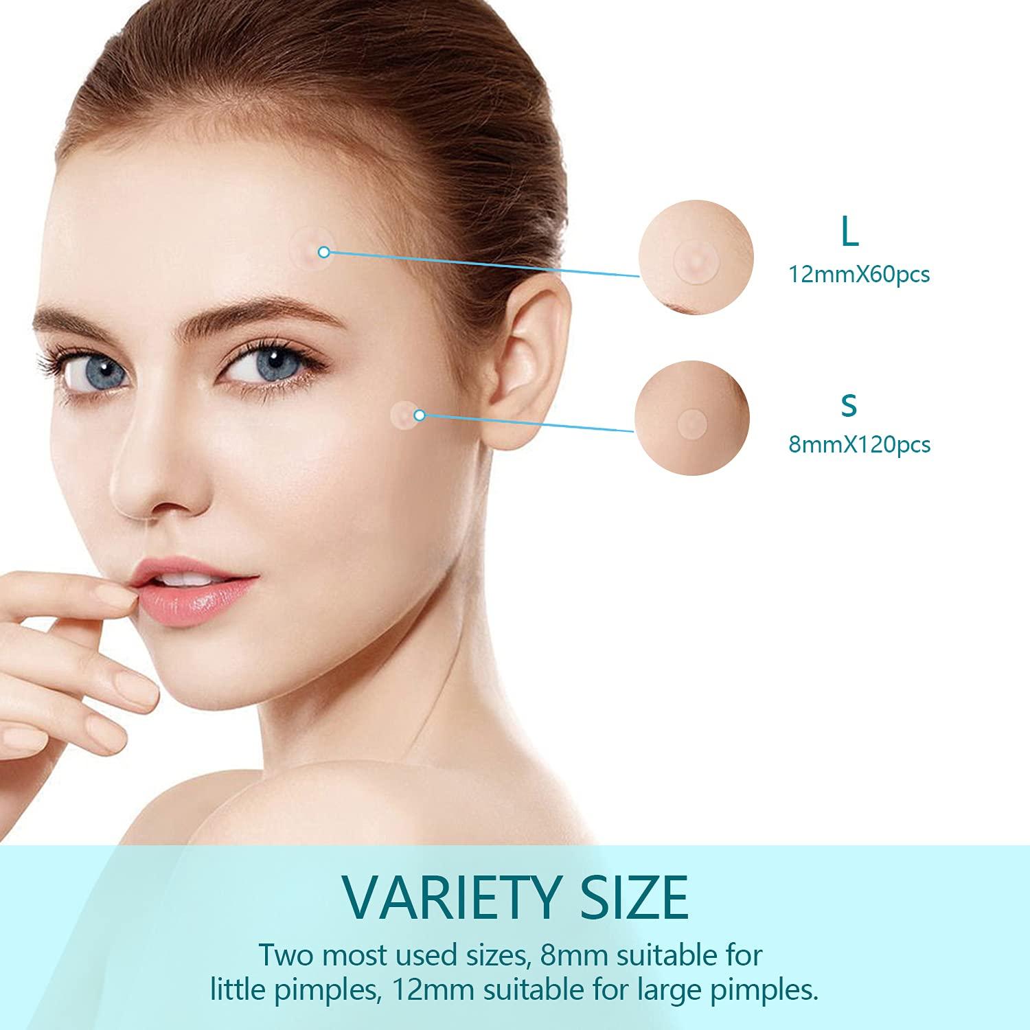 Acne Pimple Patches 180 Patches - Invisible Hydrocolloid Zit Patch for ...