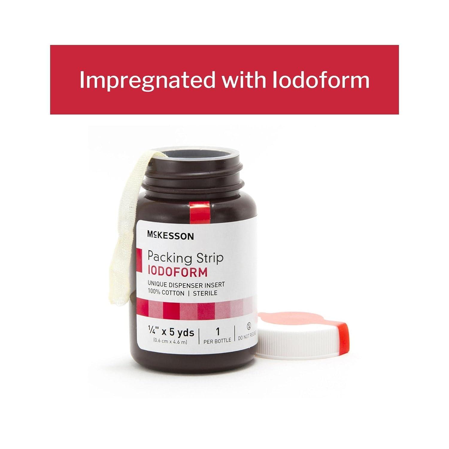 Mckesson Sterile Iodoform Cotton Packing Strip - 1/4 x 5 yds (12 Count ...