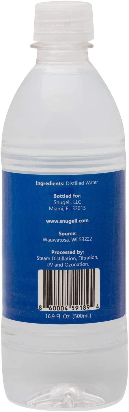 Snugell Distilled Water for CPAP Humidifiers | 12 Bottle Pack 16.9 oz ...