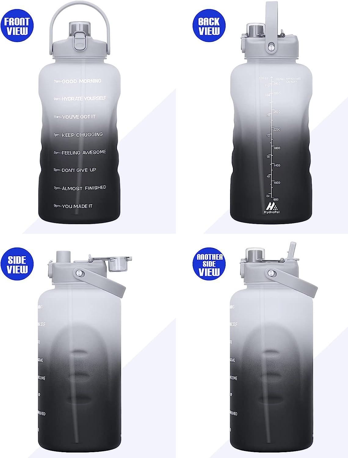 HydroPal 128oz BPA-Free Water Bottle with Straw | Leak-proof Gallon ...