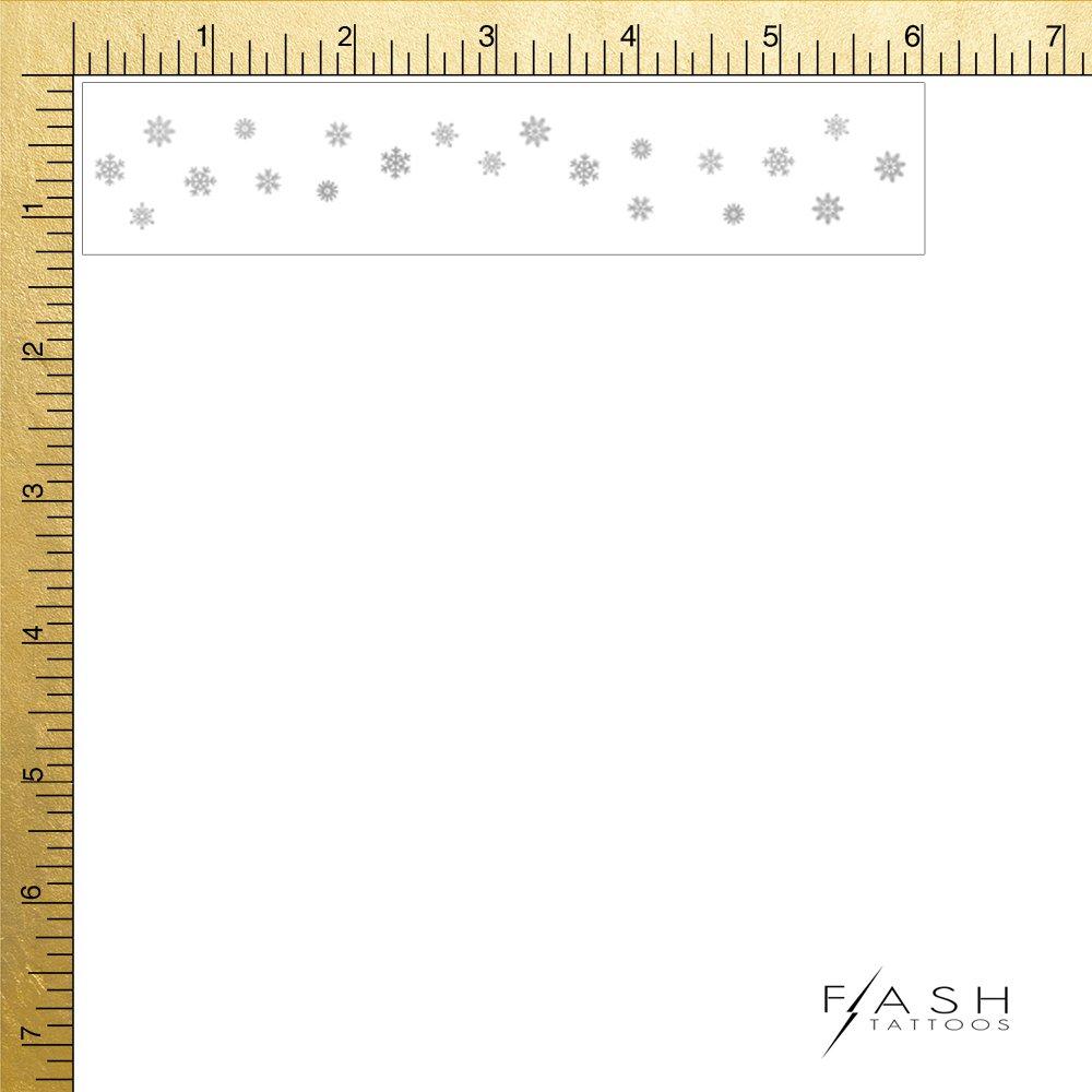 Snowflake Freckles Set - 10 Premium Waterproof Metallic Silver Winter ...