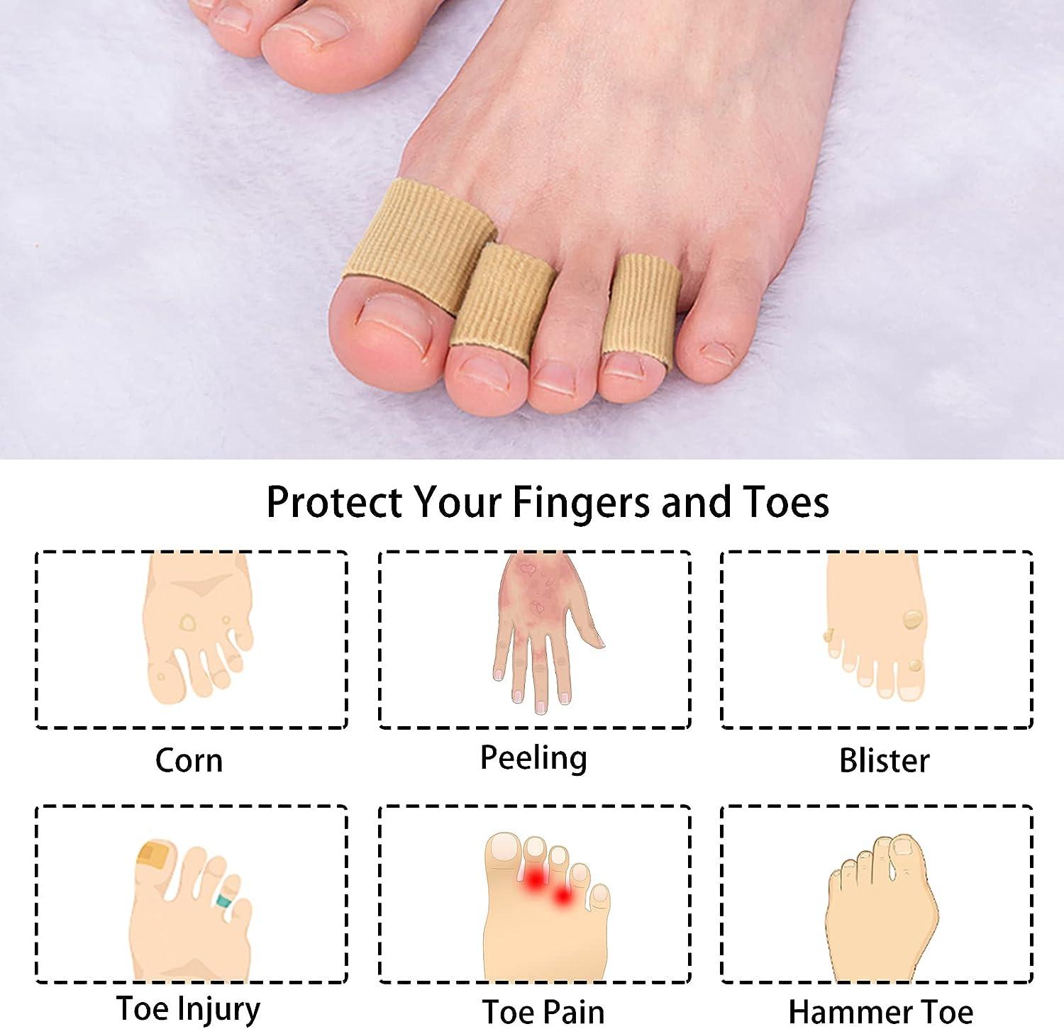 YEAJOIN Soft Gel Toe Sleeve Protectors 42PCS - Toe Cushion Tubes for ...