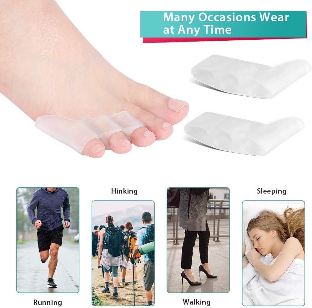 Agatige Bunion Corrector Pinky Toe Separators - 2 Pairs Silicone ...