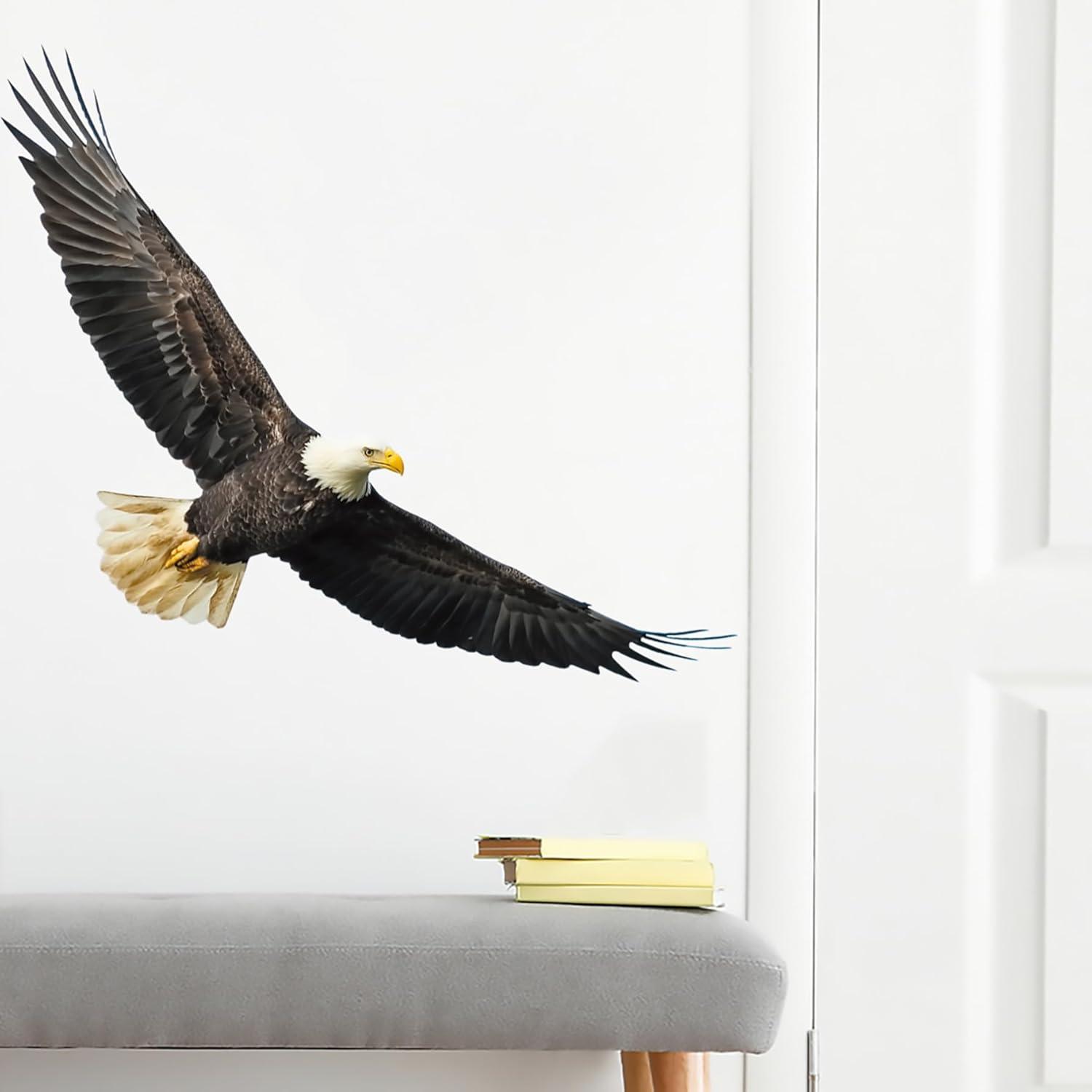 Ambitious Bald Eagle Wall Stickers - Stunning Flying Decals for Bedroom & Office Decor | Buy Now ...