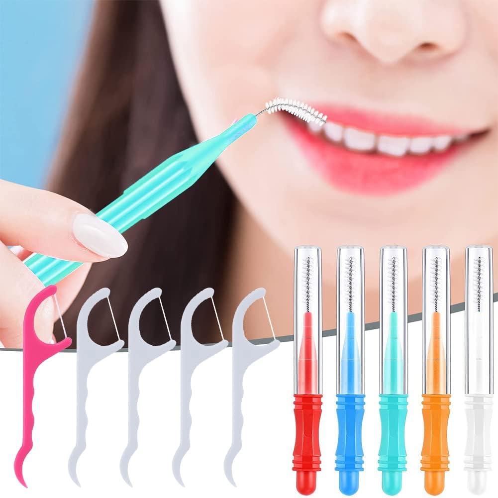Buy 25 Interdental Brushes & Floss Sticks - Premium Dental Care Tools ...