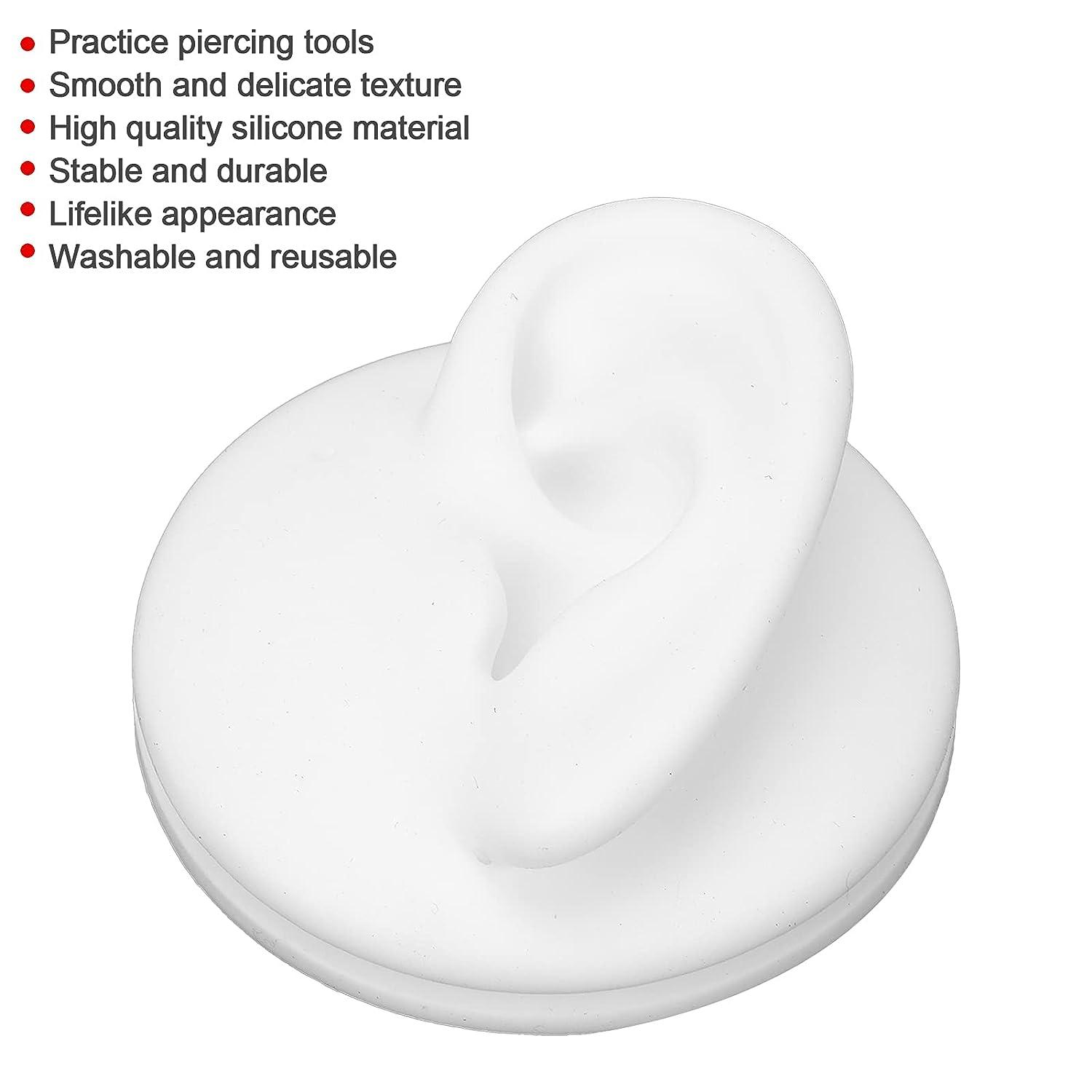 Soft Silicone Human Ear Model Display for Piercing & Acupuncture ...
