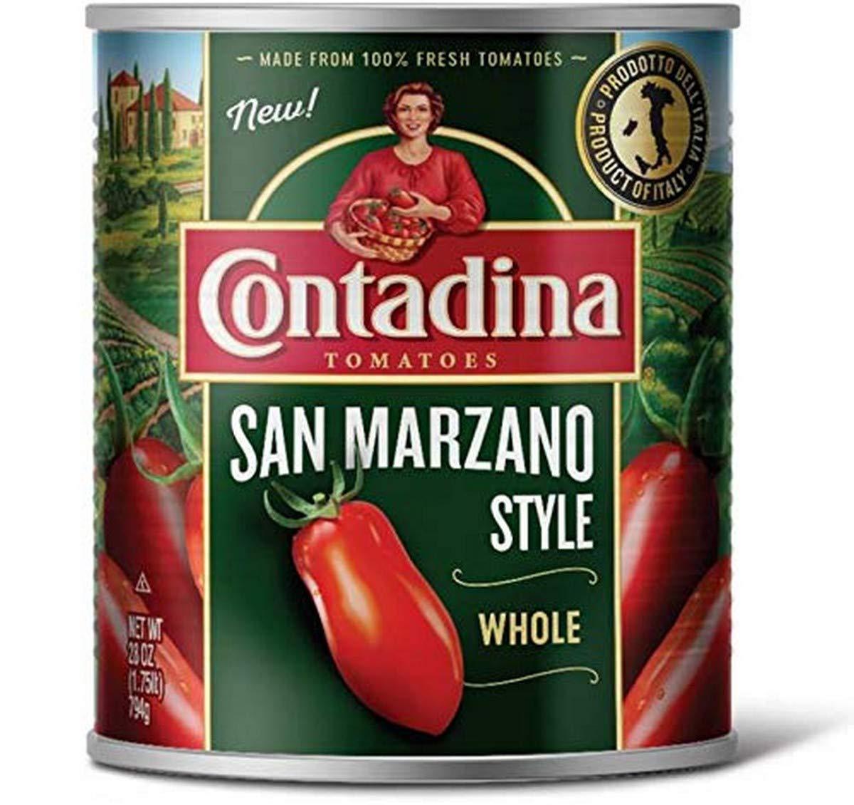 Contadina Whole San Marzano Style Tomatoes 28oz (Pack of 6) - Premium ...