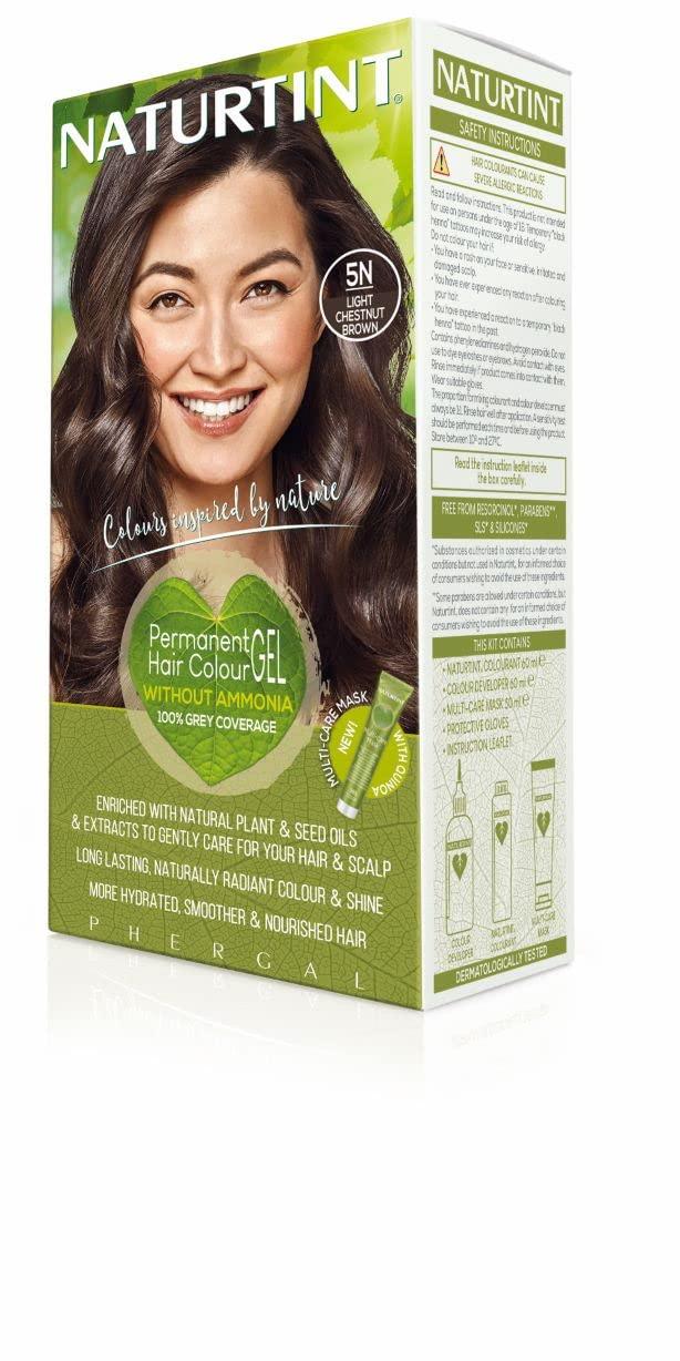 Naturtint 5N Light Chestnut Brown Permanent Hair Color - Ammonia Free, Vegan, Cruelty Free, 100% ...