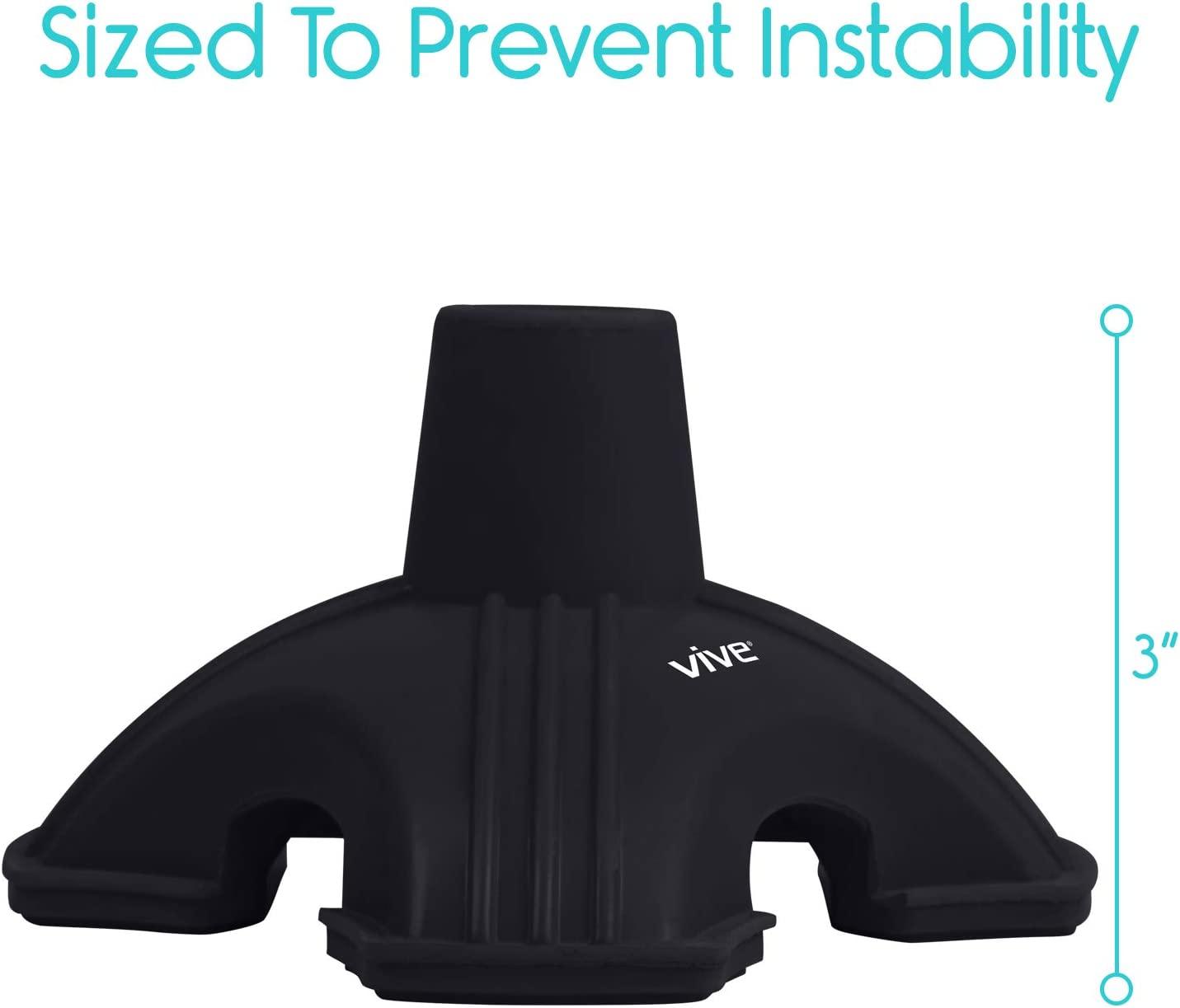 Vive Cane Tip - Quad Rubber Replacement Foot Pad for Walking Canes ...