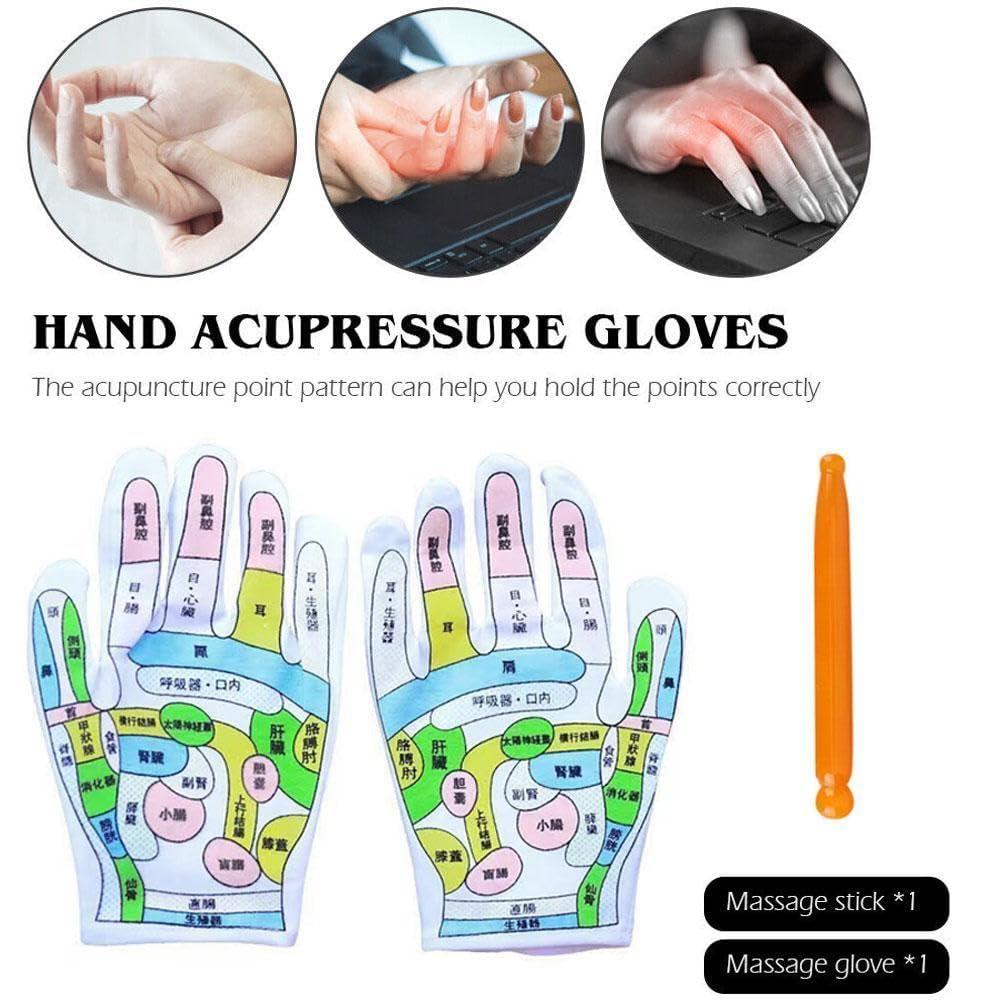Kitpipi Hand Reflex Zone Gloves - At Home Massage & Acupressure for Weight Loss & Peeling ...