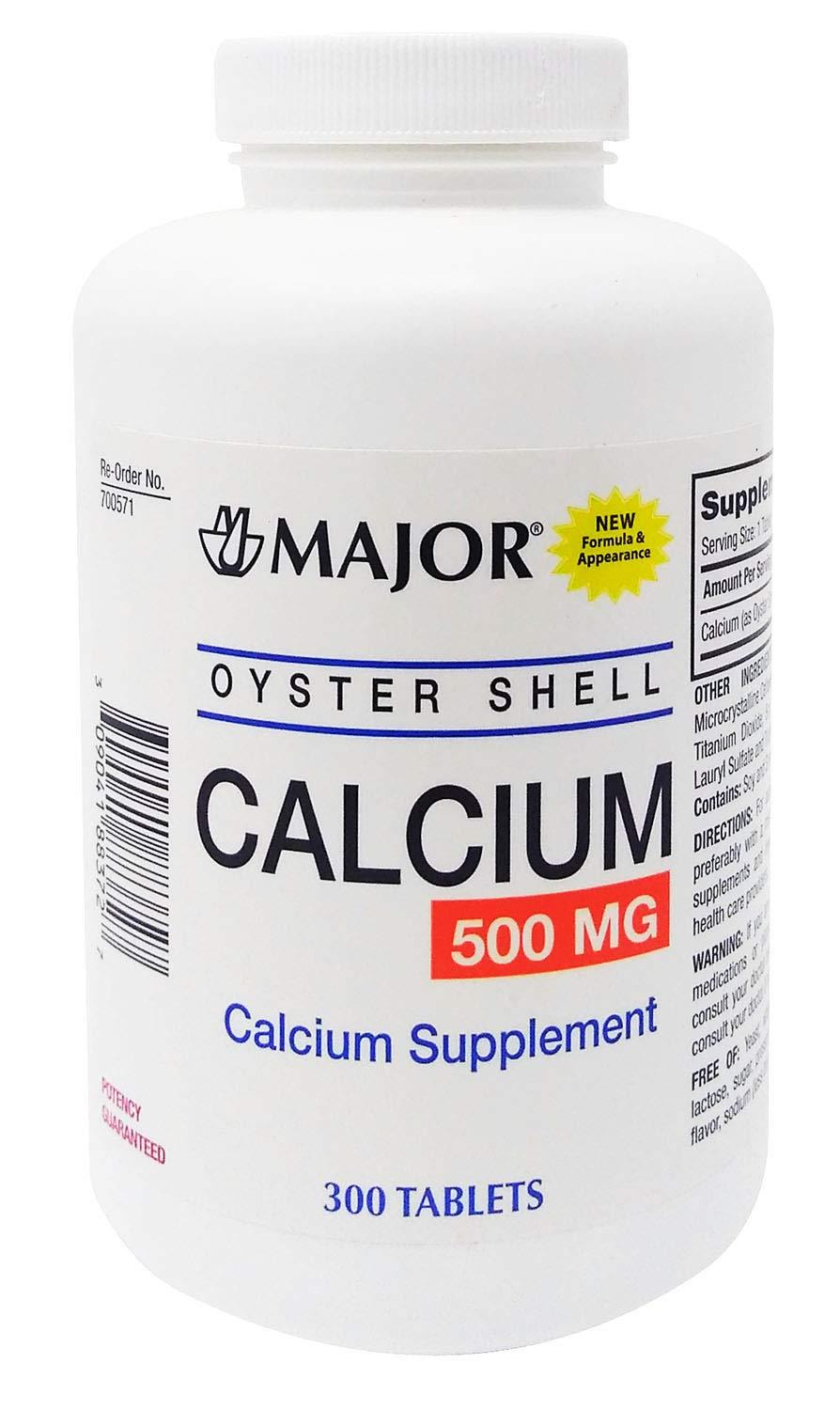 Major Oyster Shell Calcium 500mg - 300 Tablets | High-Quality Calcium ...