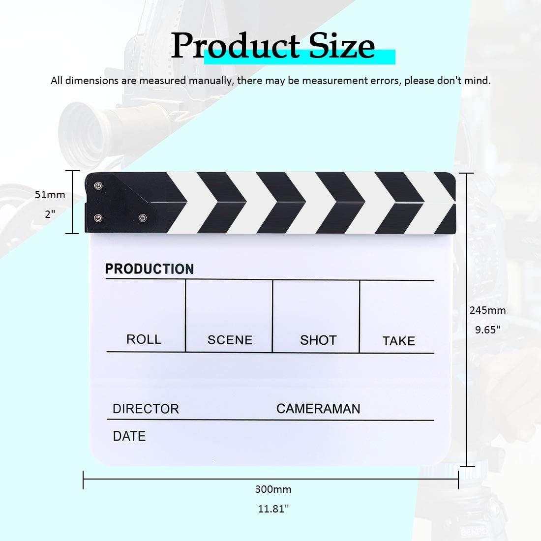Hilitchi Acrylic Film Clapper Board 25x30cm - Professional Movie Slate ...