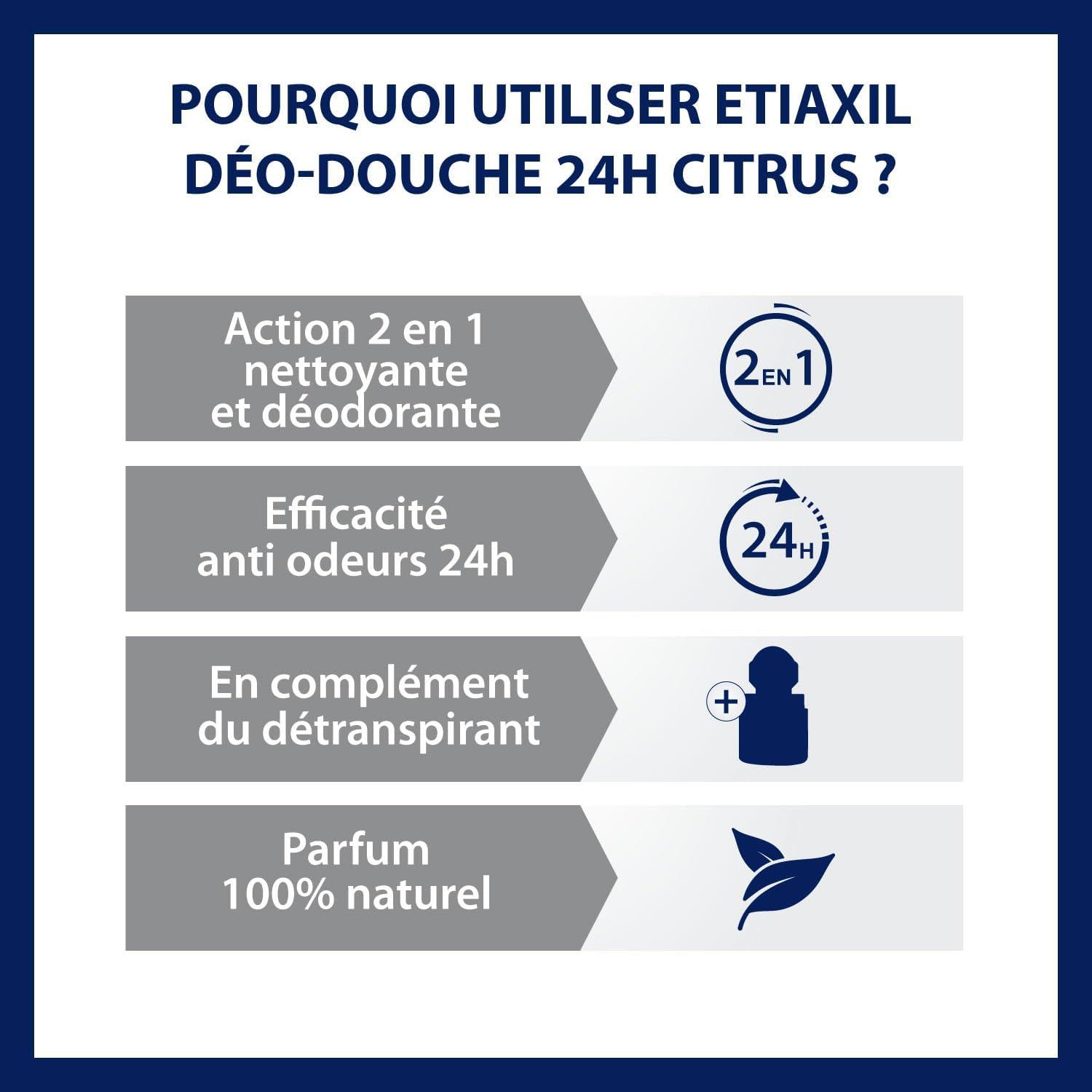 Etiaxil D o-Douche 24H Deodorant Shower Gel Lemon and Litsea 200ml ...
