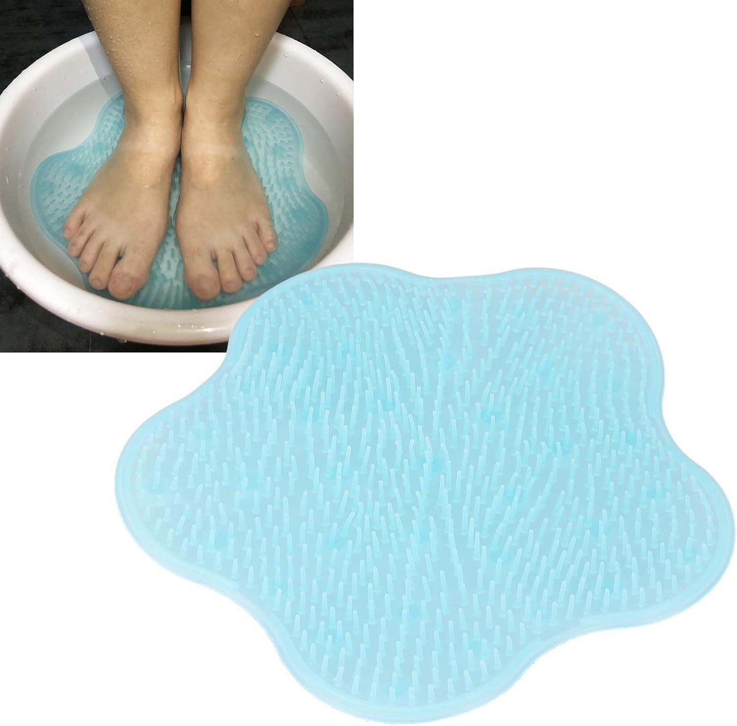 Silicone Shower Foot Scrubber Mat - Deep Clean Your Feet in the Shower ...