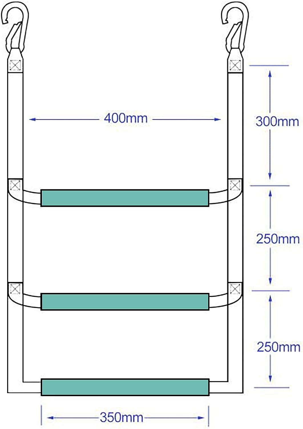 Marine System 3-Step Boat Rope Ladder Extension for Sailboat, Kayak ...