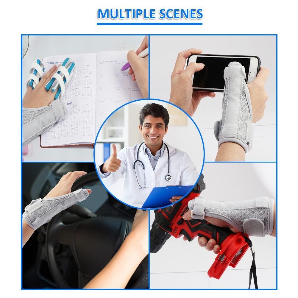 Reversible Thumb Splint Brace with Trigger Finger Splint - Breathable ...
