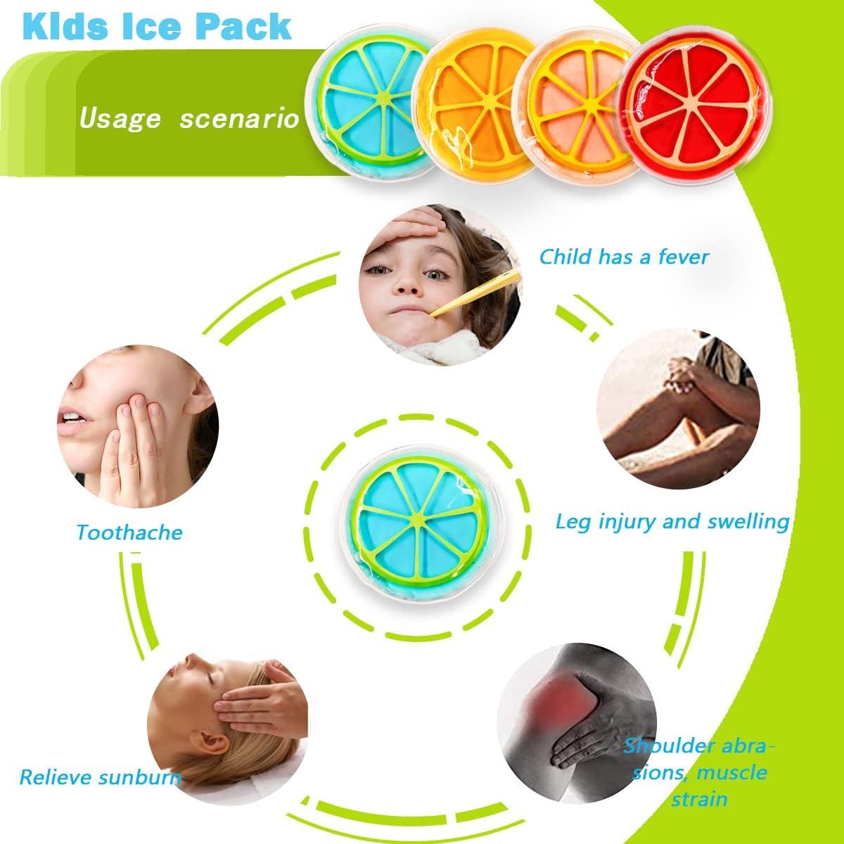Kids Ice Pack Gel Cooling Pad - Reusable for Injuries, Swelling & Pain ...