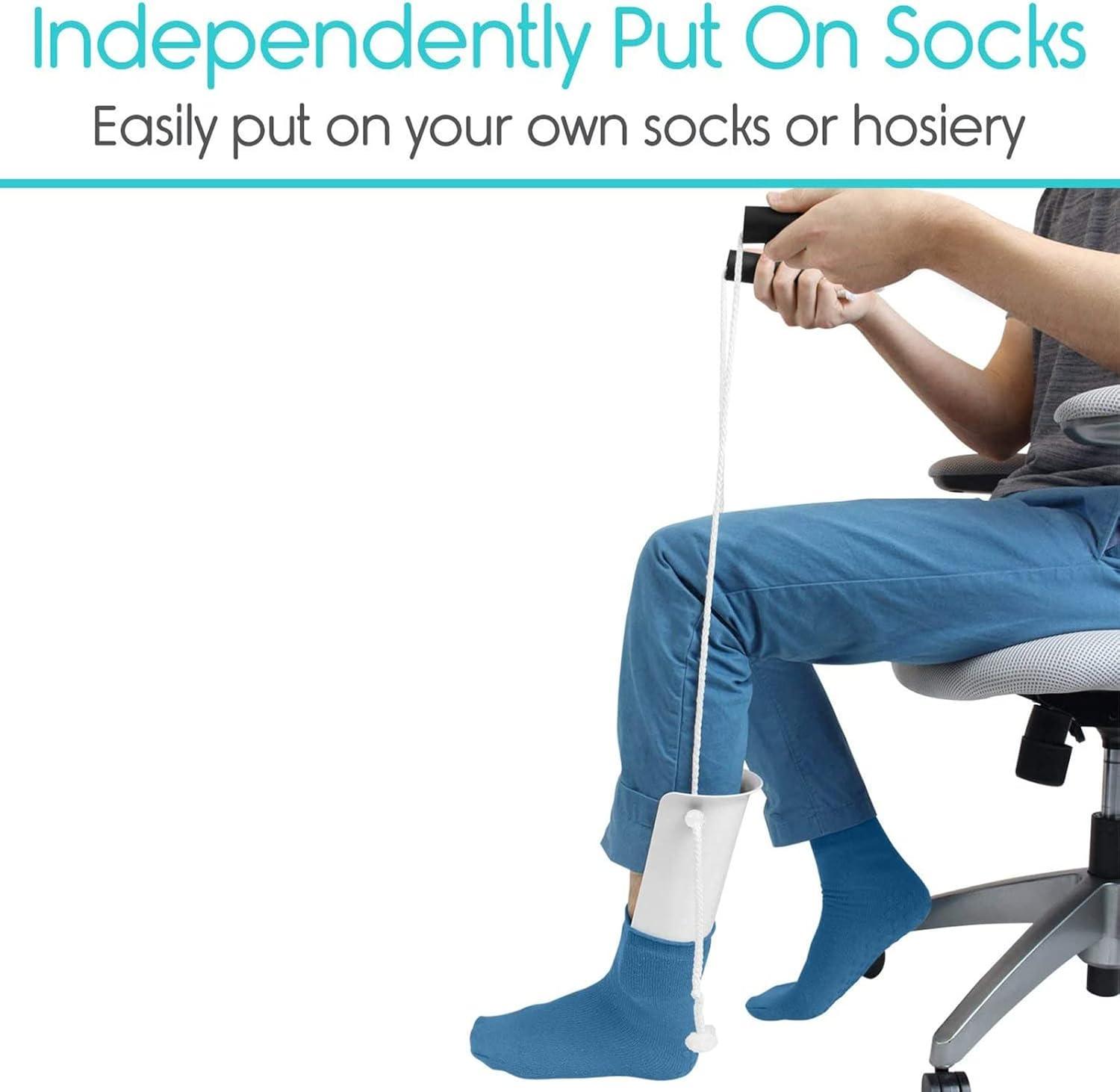 Cusma Sock Helper - Easy Sock On/Off Aid for Seniors Pregnant Women and ...