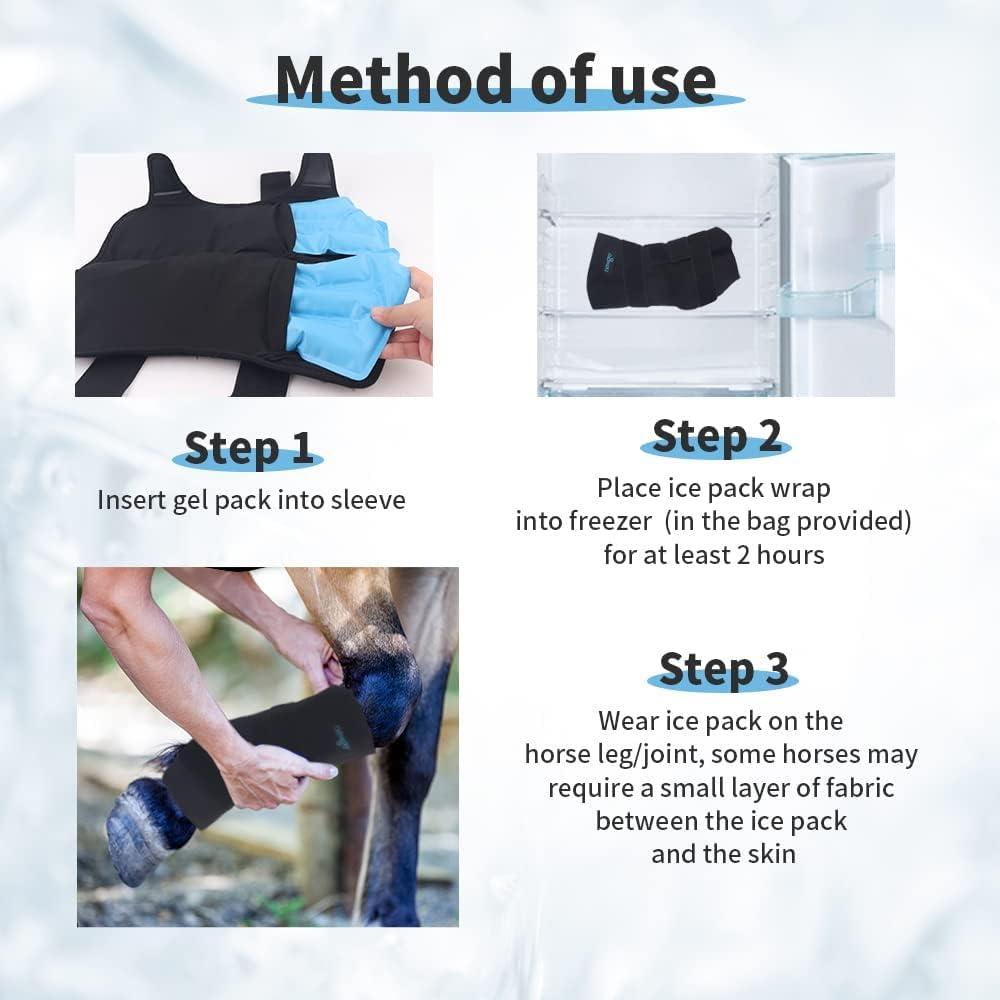 Newgo Cooling Gaiters for Horses - Reusable Injury Relief & Knee ...