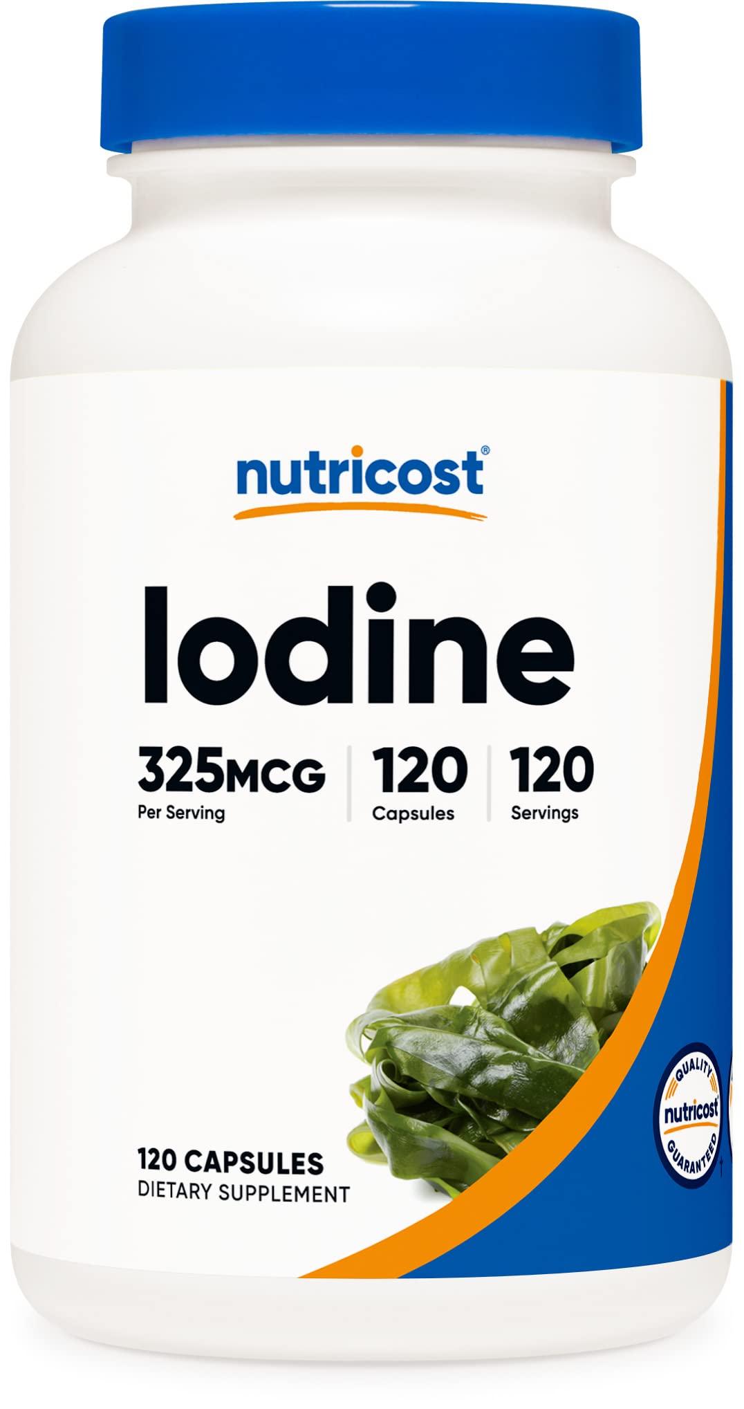 Nutricost Iodine 325mcg - Natural Iodine from Organic Sea Kelp - 120 ...
