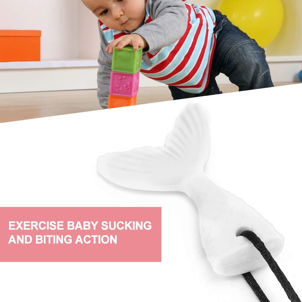 Fish Tail Baby Bite Ring Necklace - Chewing Tool for Children with ...