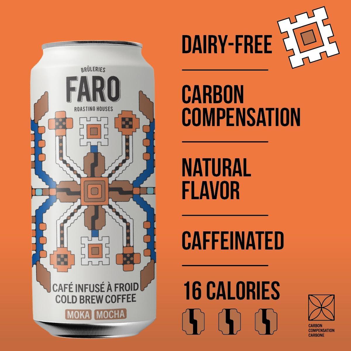 Caf FARO Cold Brew Coffee Dairy Free Low Acidity Rich Mocha Blend with ...