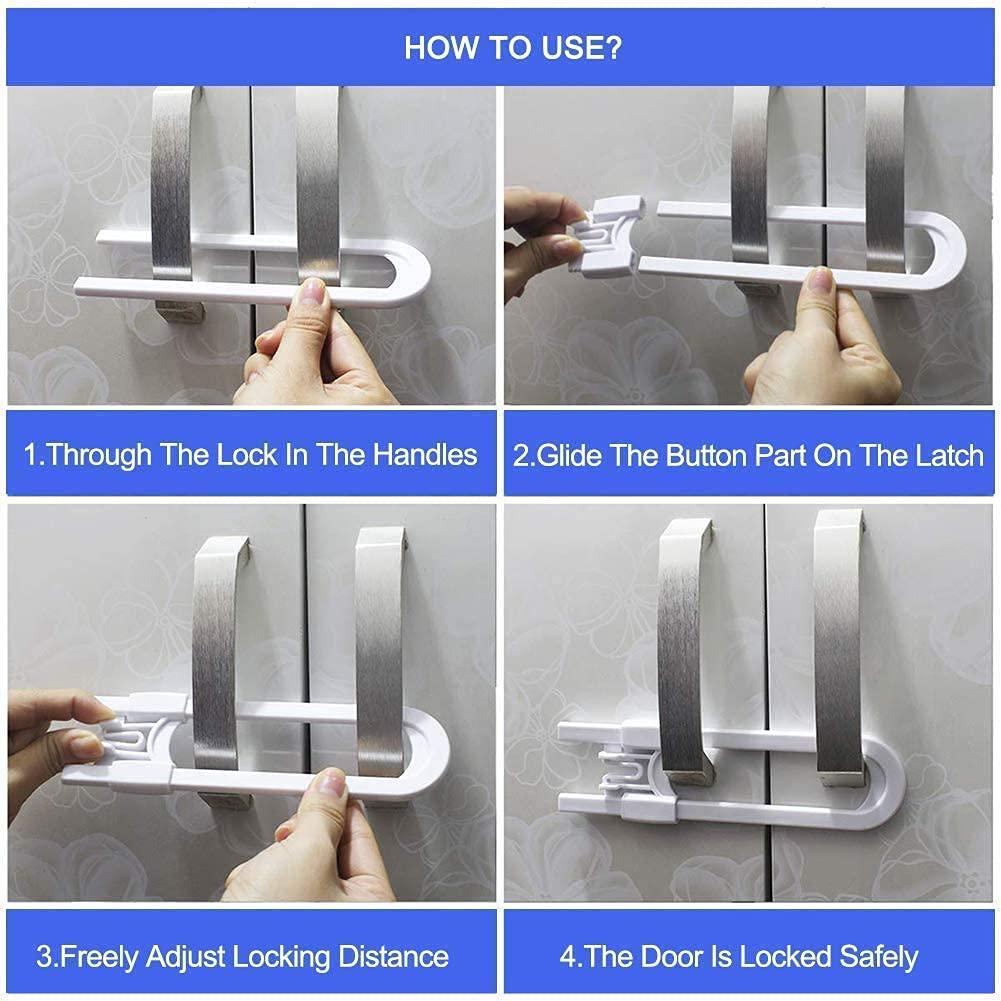 Buy Bootwo Child Lock (6 Pieces) - No Drill Cabinet & Door Protection ...
