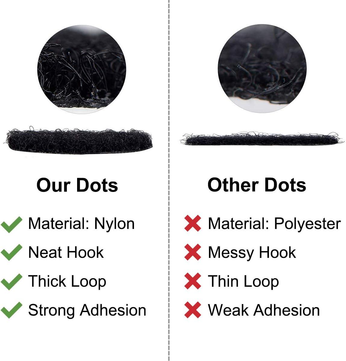 1000pcs Hook and Loop Dots 3/4 in Diameter Sticky Back Coins Heavy Duty ...