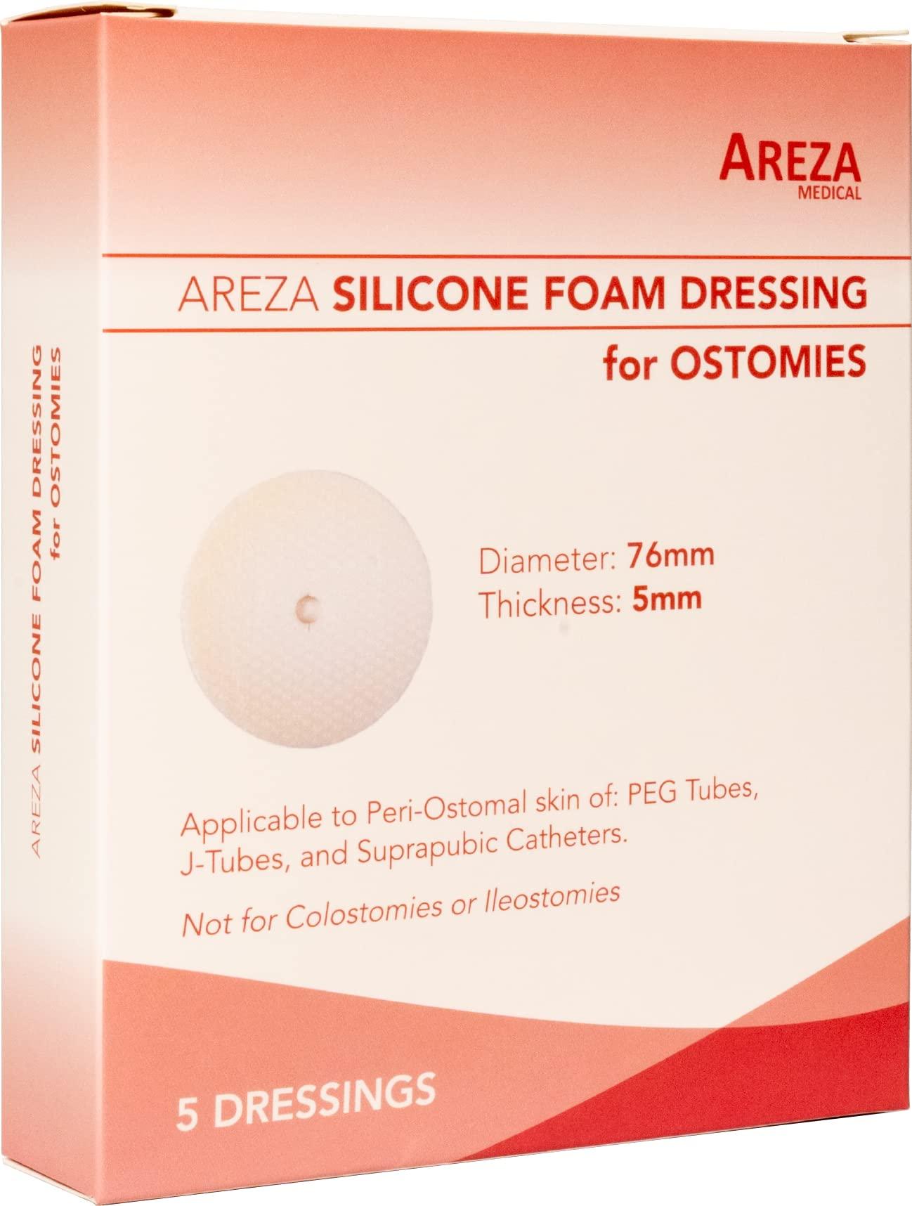 Silicone Foam Ostomy Dressing for Tube Security and Leakage Absorption ...