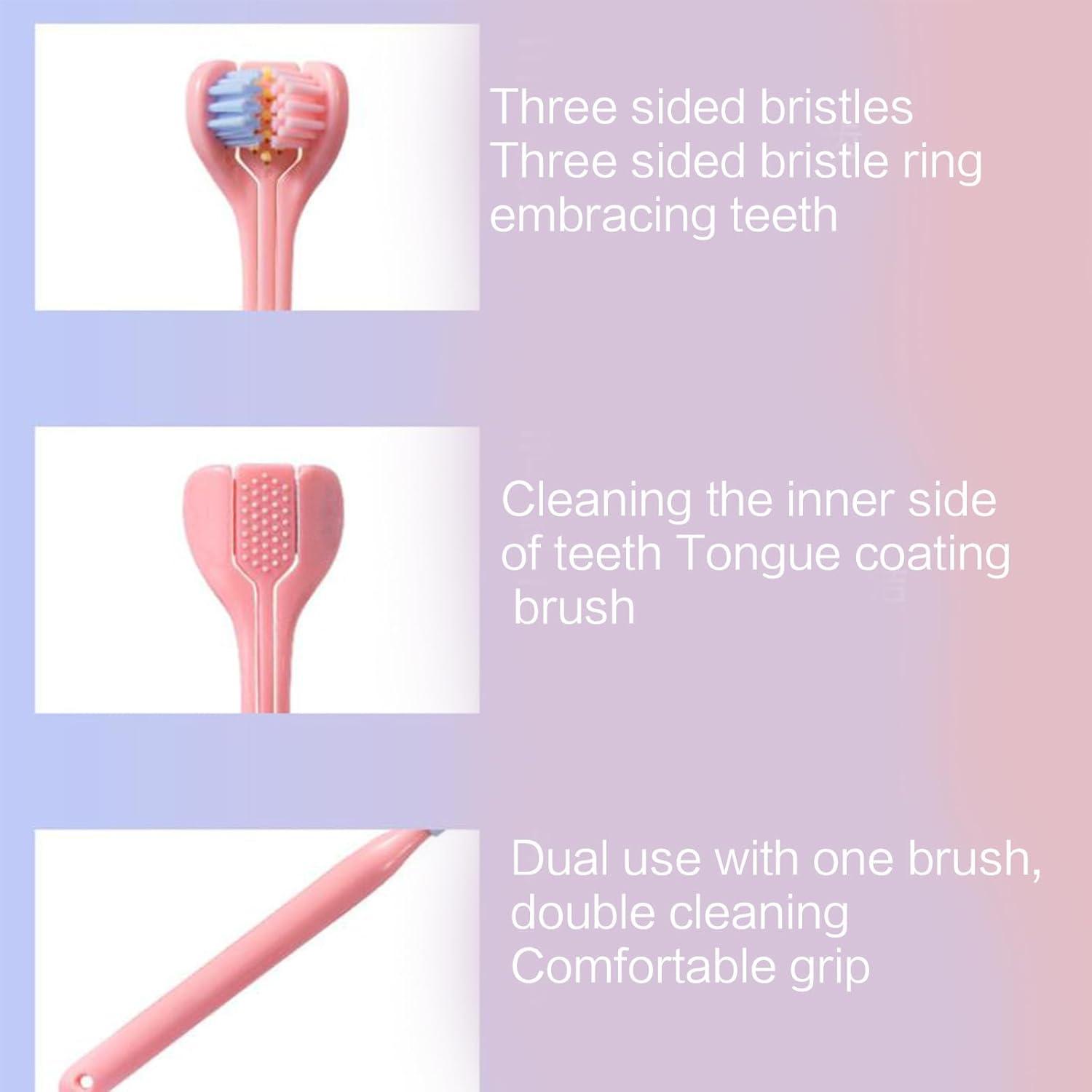 Travel Toothbrush - 3 Angled Bristles for Complete Gum Care | Sensory ...