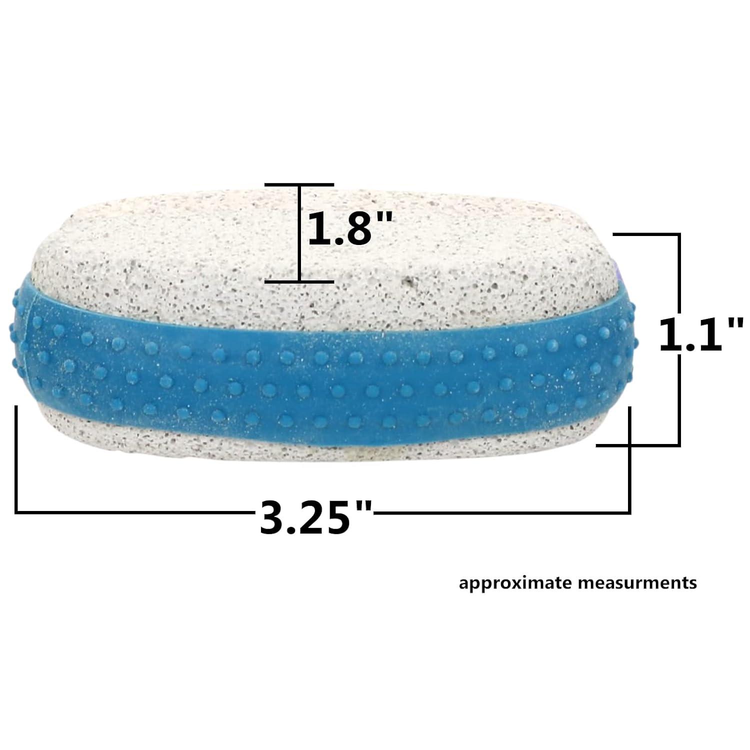 Iconikal Pumice Exfoliating Stone 6-Pack with Rubber Grip - Blue ...