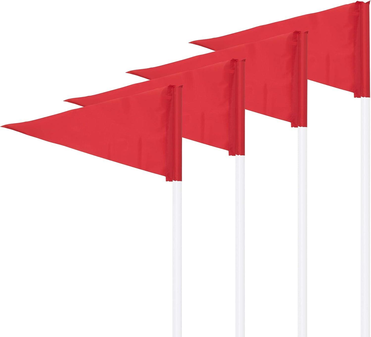 Champion Sports Universal Soccer Corner Flags - Yellow | Set of 4