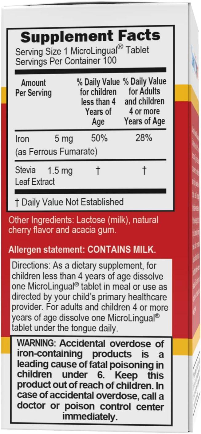 Superior Source Children's Iron 5mg Sublingual Tablets 100 Count ...