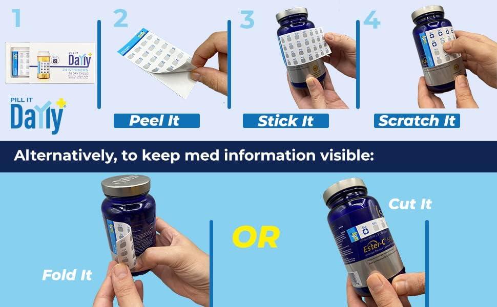 Shop PILL IT Daily Scratch Off Stickers | Pill Reminder & Medication ...