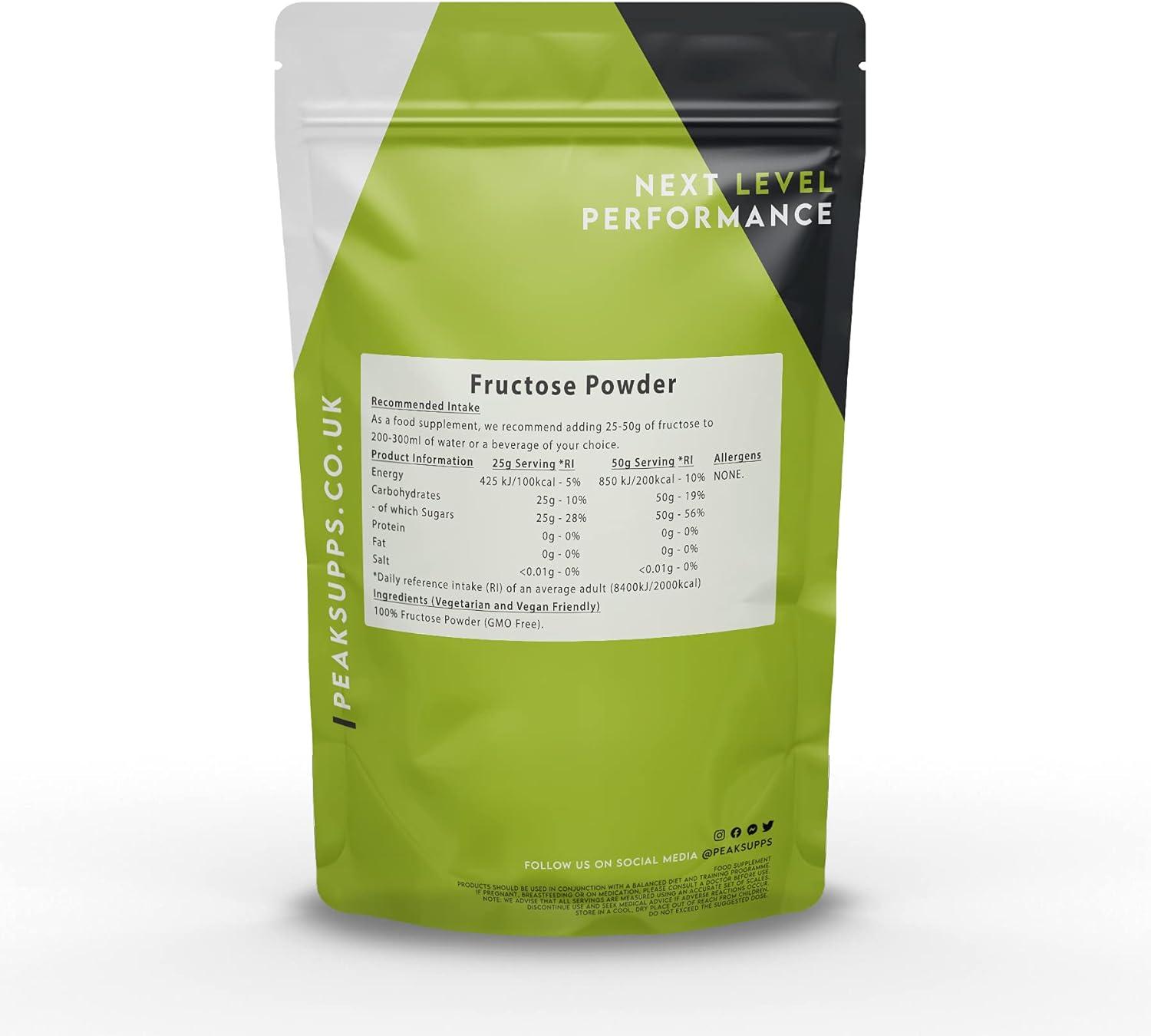 Pure Fructose Powder 50g to 1kg - Low Glycemic Index Carbohydrate - 1kg ...