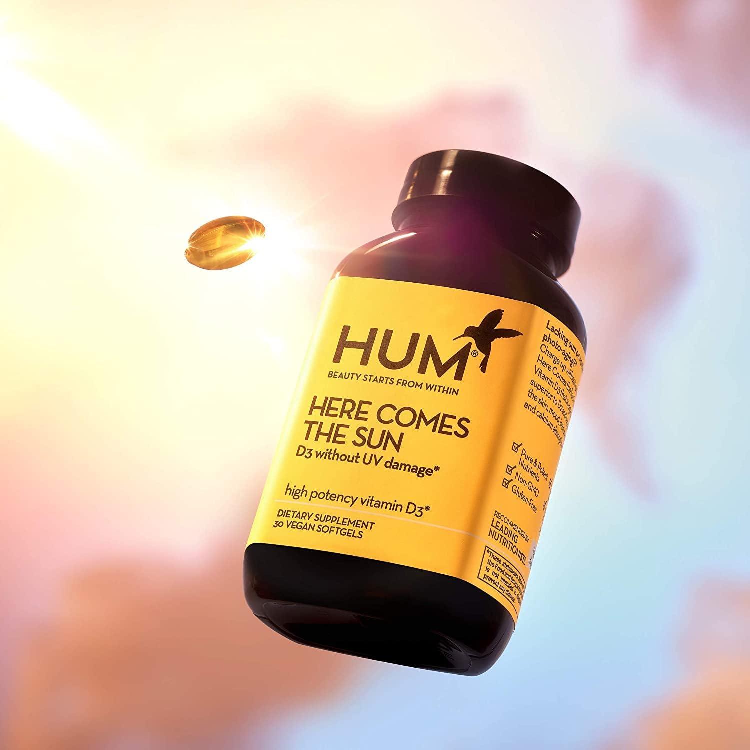 HUM Here Comes The Sun Immune Supplement - Vitamin D, Calcium for ...